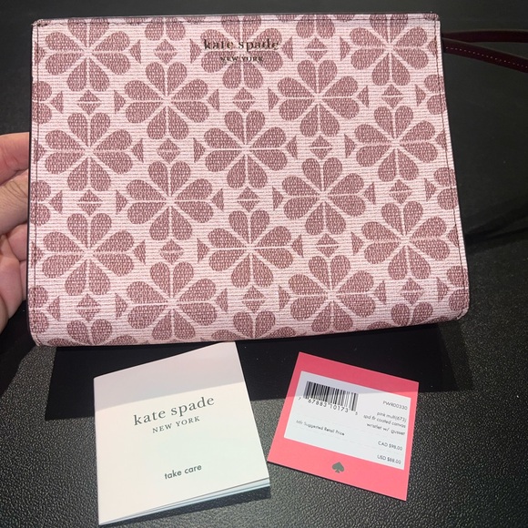 kate spade | Bags | Kate Spade Spade Flower Coated Wristlet Nwt | Poshmark
